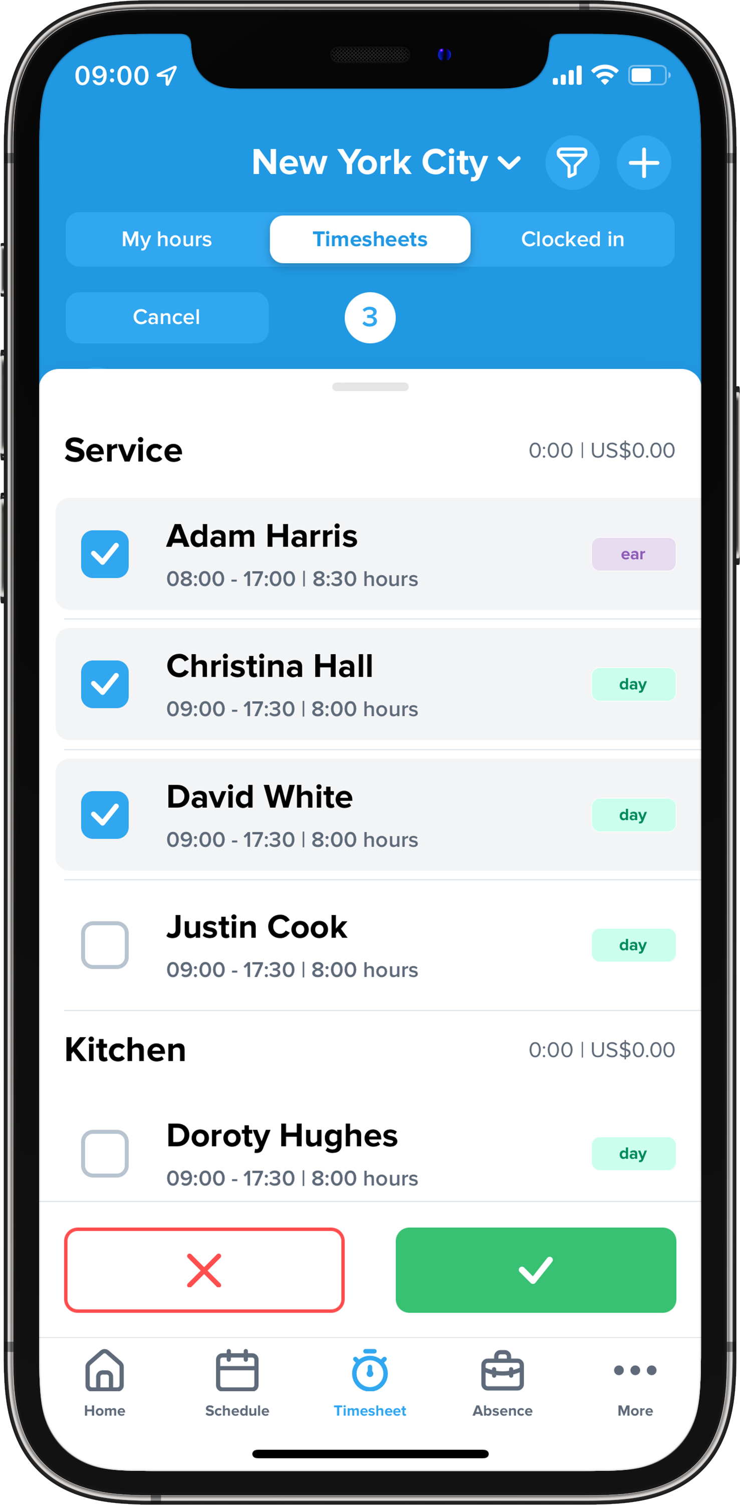 Time-tracking software - Shiftbase